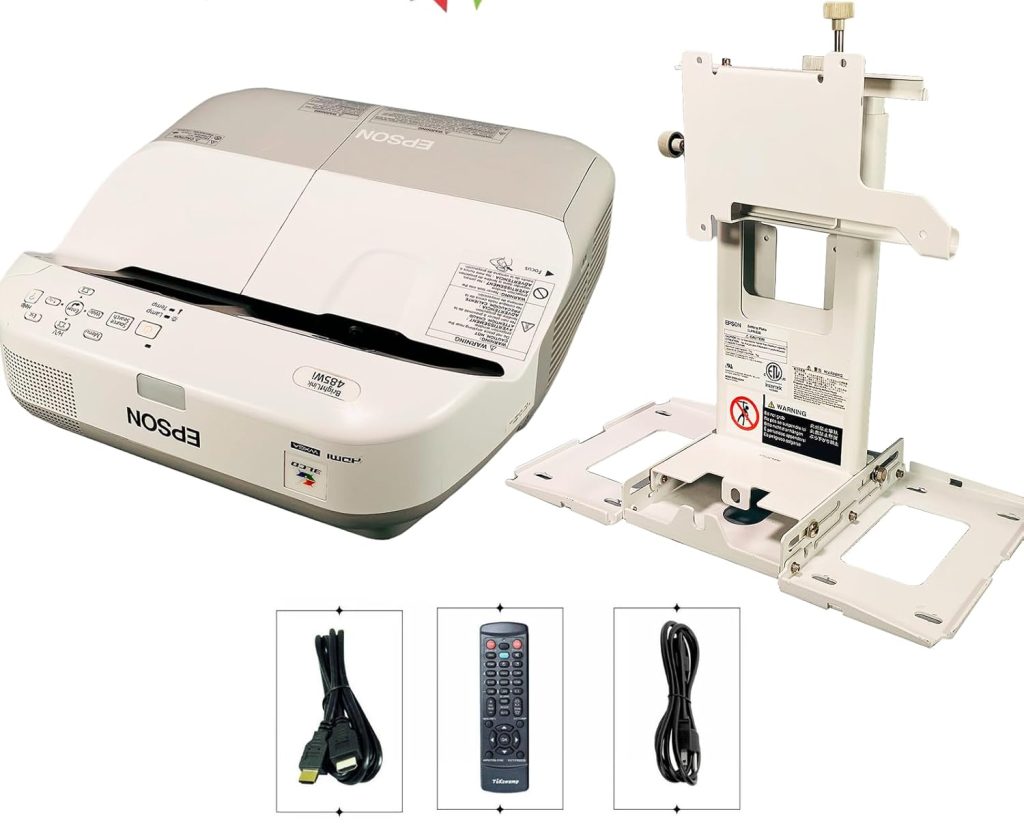 Epson BrightLink 485Wi 3LCD Projector 3100 ANSI Ultra Short Throw H452A ...