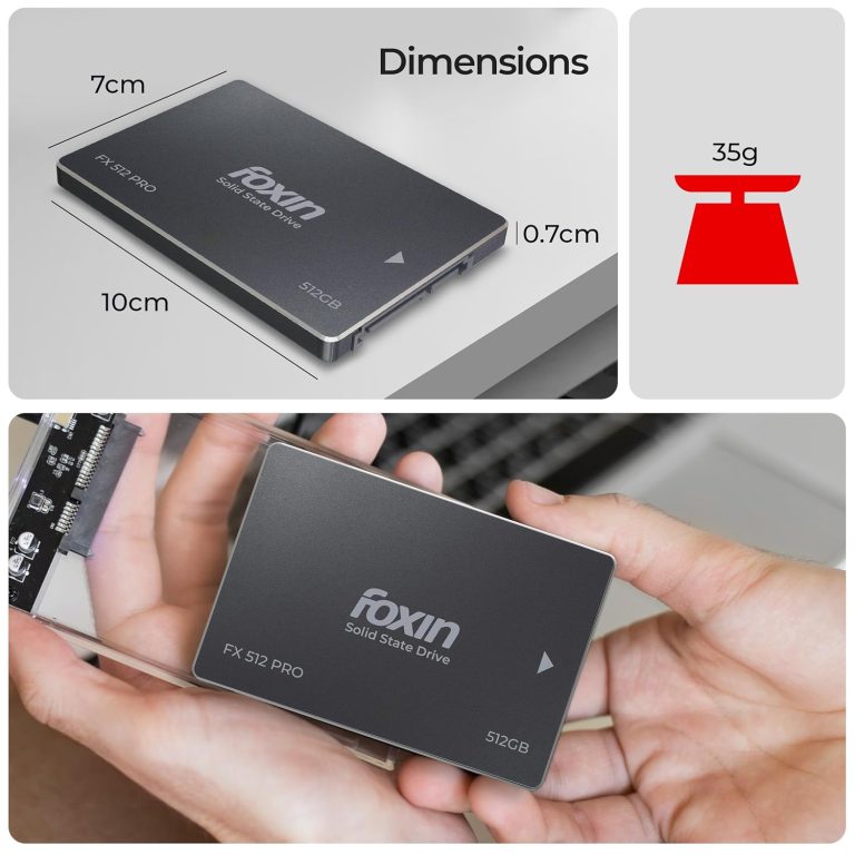 Foxin 512 GB PRO SSD | Hard Disk with 3D NAND Technology & 2.5 Inch ...