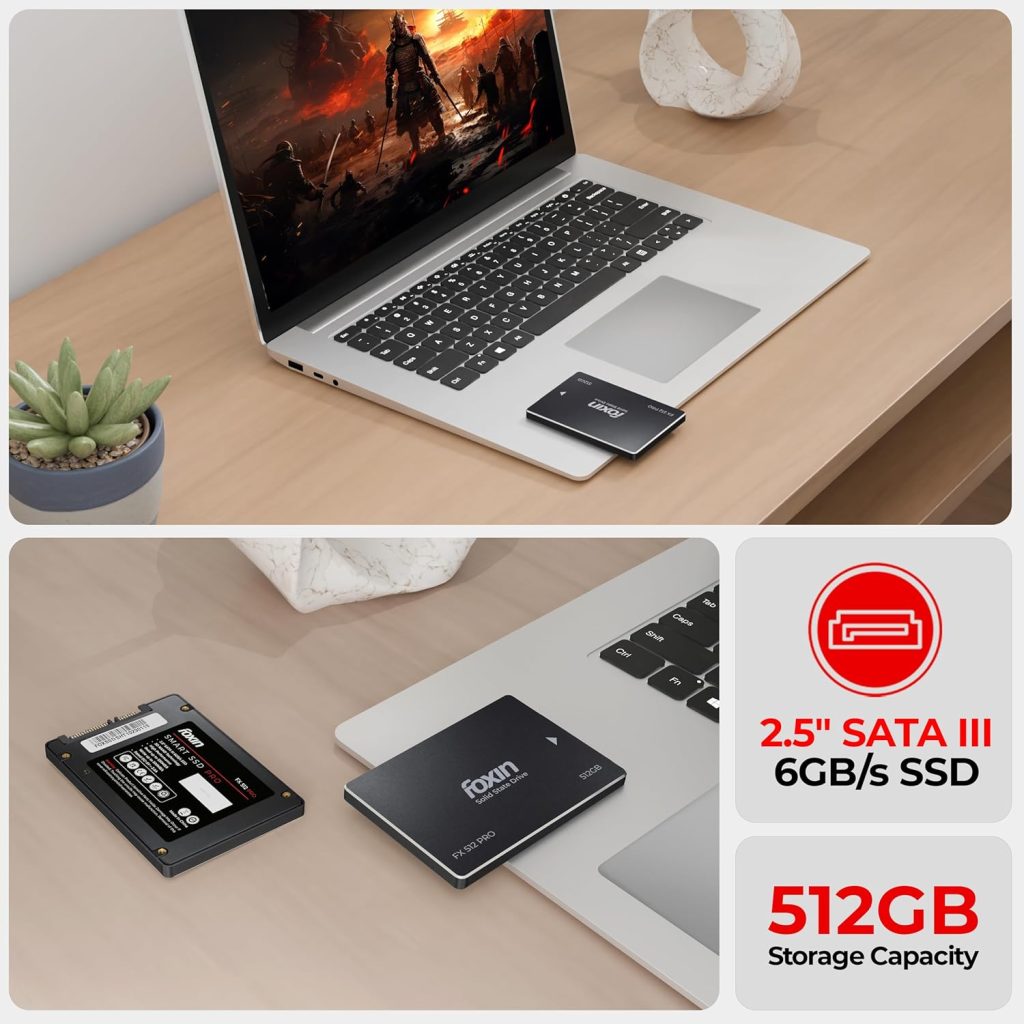 Foxin 512 GB PRO SSD | Hard Disk with 3D NAND Technology & 2.5 Inch ...