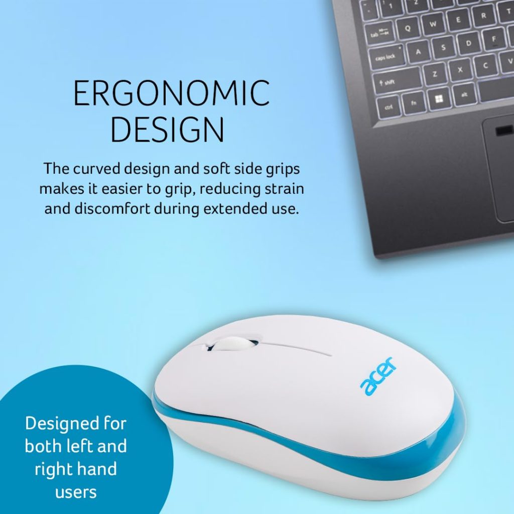 Acer Wireless Mouse (White/Blue) - LowestRate Shopping 🛍️