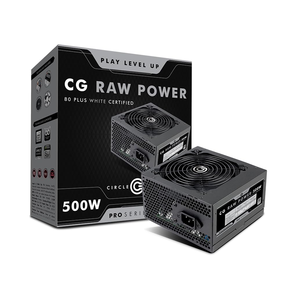 Circle CG RAW Power 500 WATTS Gaming Power Supply - LowestRate Shopping 🛍️