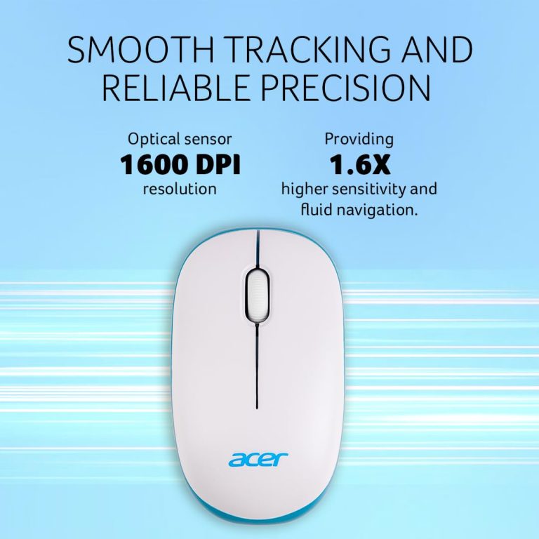 Acer Wireless Mouse (White/Blue) - LowestRate Shopping 🛍️