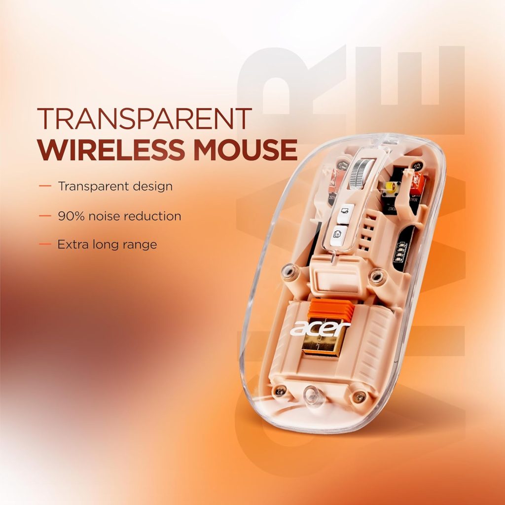 Acer Clearview Transparent Wireless Mouse with Triple-Mode Connectivity ...