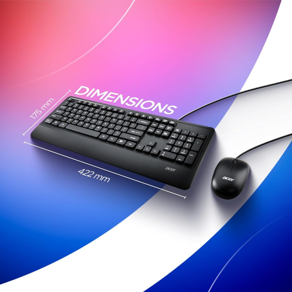 Acer Wired Keyboard & Mouse Combo with Palm Rest - LowestRate Shopping 🛍️
