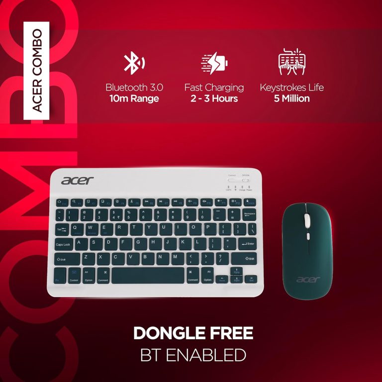 Acer Nano Pad Rechargeable Bluetooth Keyboard (Green) - LowestRate ...