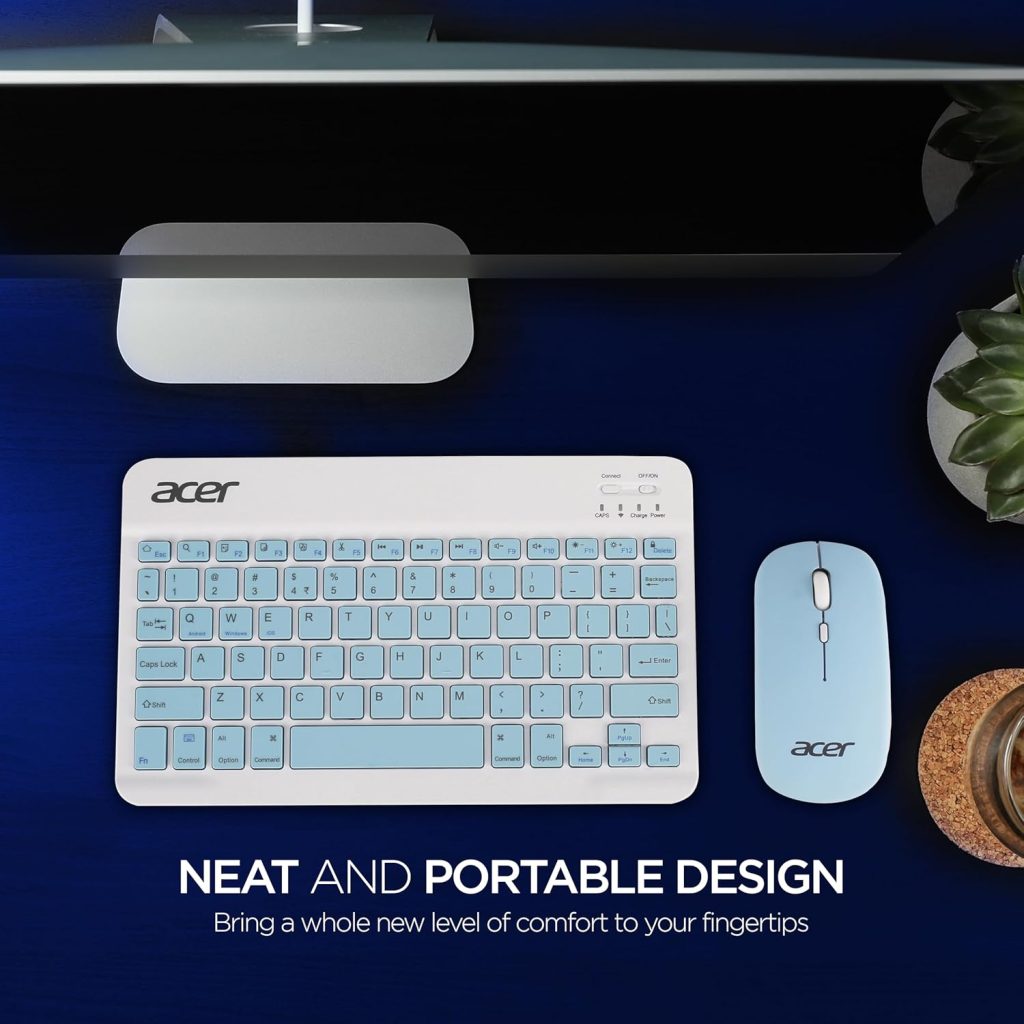 Acer Nano Pad Rechargeable Bluetooth Keyboard (Blue) - LowestRate ...