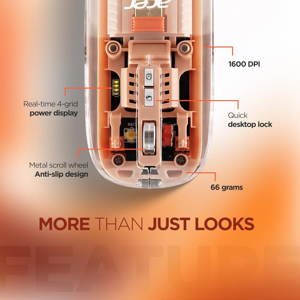 Acer Clearview Transparent Wireless Mouse with Triple-Mode Connectivity ...