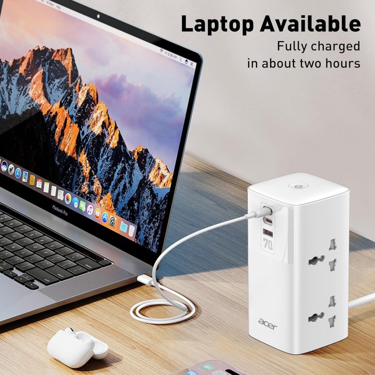 Acer PowerHub Tower AC Socket + 4 USB Ports - LowestRate Shopping 🛍️