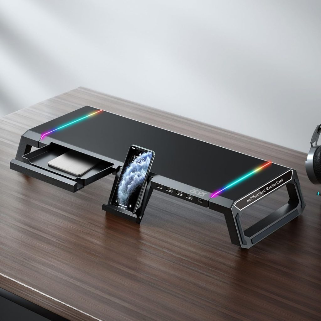 Acer Ergo Multifunction Monitor & Laptop Stand Featuring RGB Lighting ...