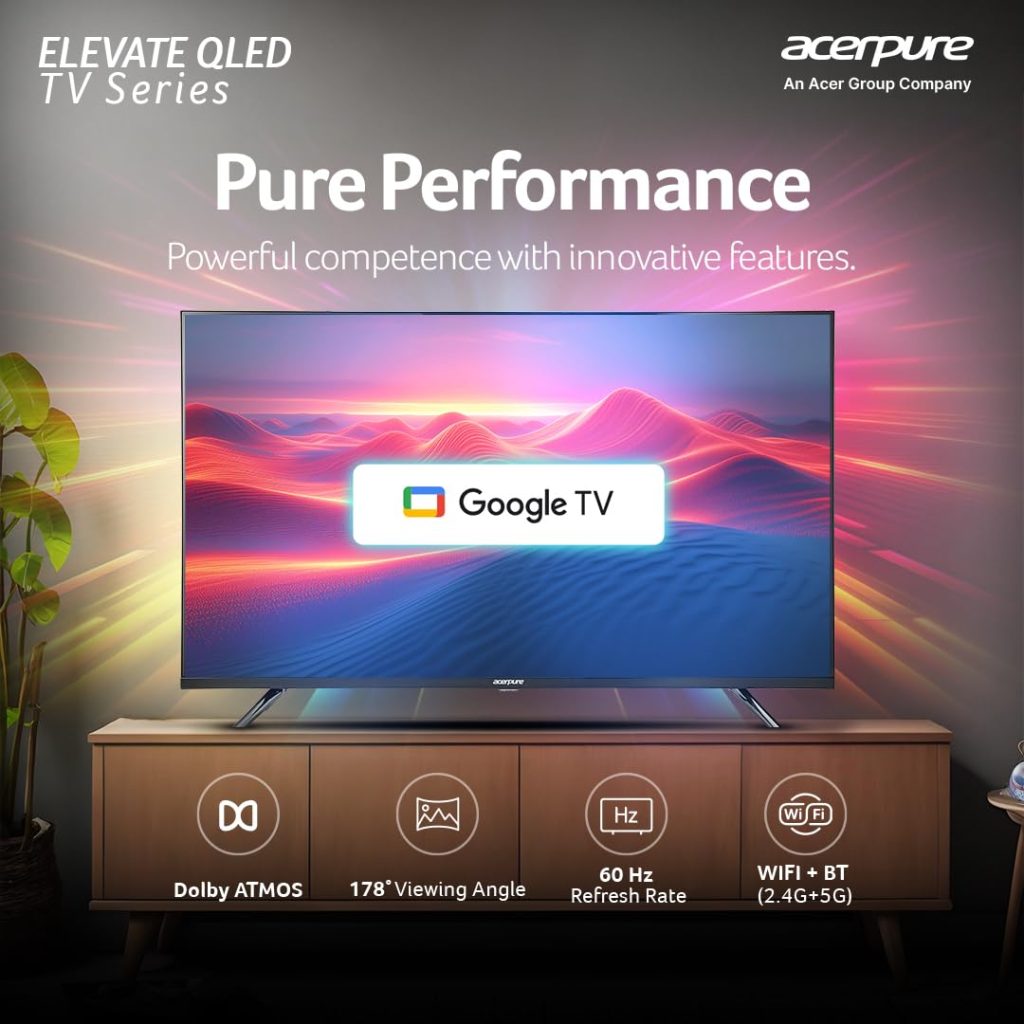acerpure 109 cms (43 inch) Elevate (2024 Series) QLED TV Smart Google ...