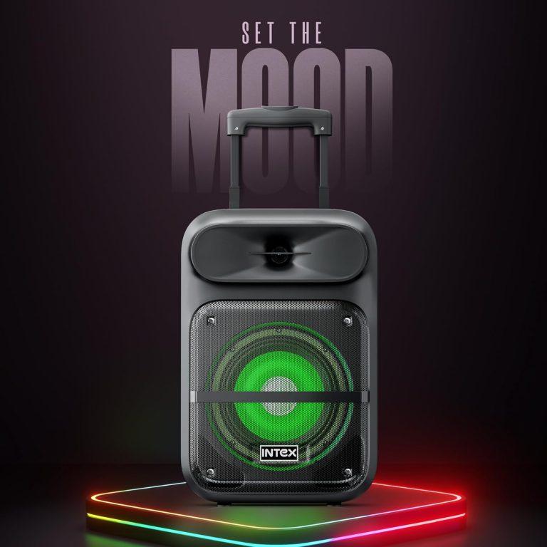 Intex Thriller 500 (S) Bluetooth Trolley Speaker | 50W Powerful Sound ...