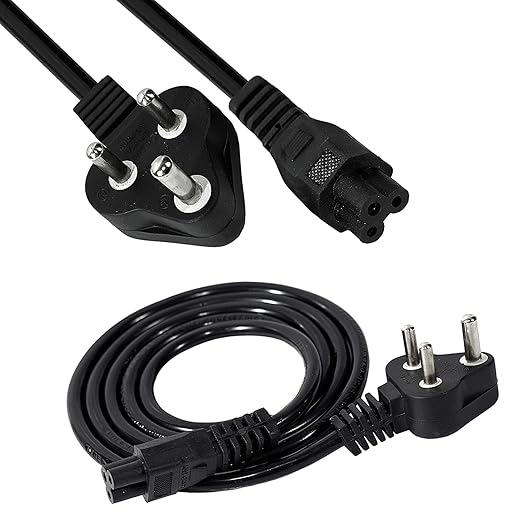 1.5M Black 3 Pin Laptop Power Cable 18AWG Universal for Charger Adapter ...